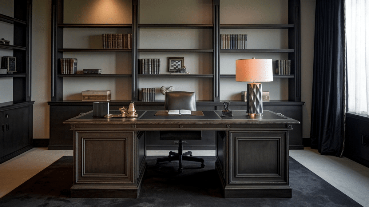 31 Masculine Office Ideas for Men to Create a Bold Space - Opple House