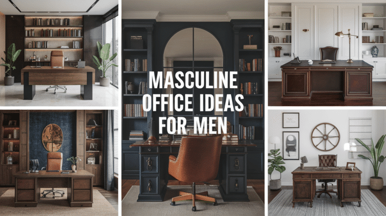 31 Masculine Office Ideas for Men to Create a Bold Space - Opple House
