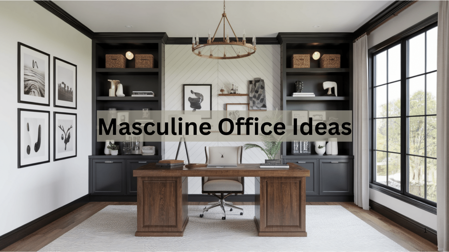 40 Masculine Office Ideas for a Stylish Workspace - Opple House