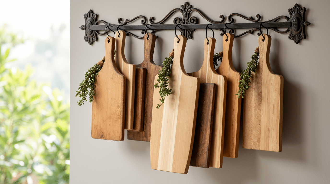 18 Irresistible Cutting Board Display Ideas for Your Home - Opple House