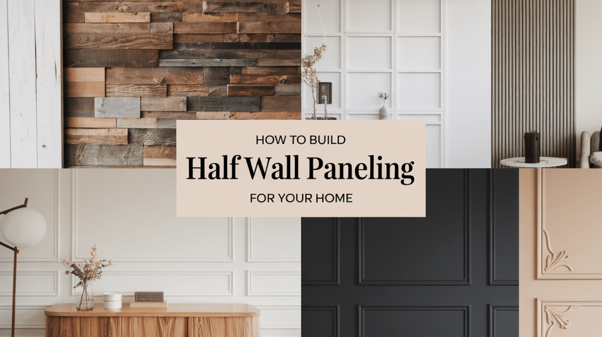How to Build Half Wall Paneling for Your Home - Opple House