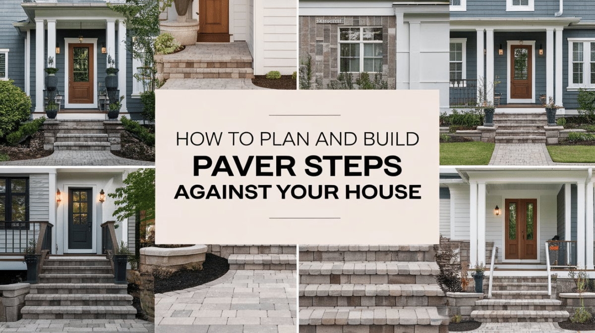 How to Plan and Build Paver Steps Against Your House - Opple House