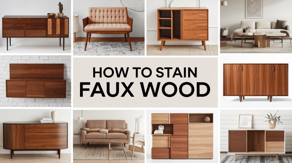 How to Stain Faux Wood: A Step-by-Step DIY Guide - Opple House