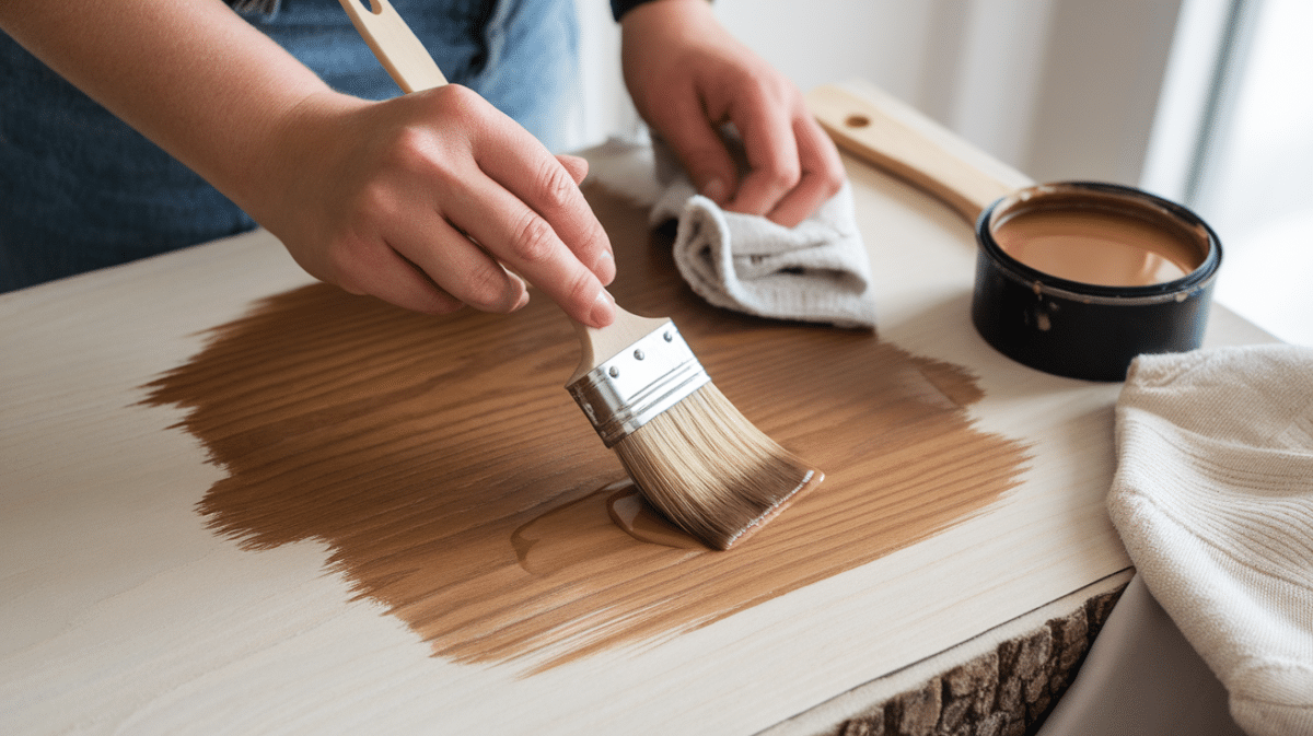 How to Stain Faux Wood: A Step-by-Step DIY Guide - Opple House