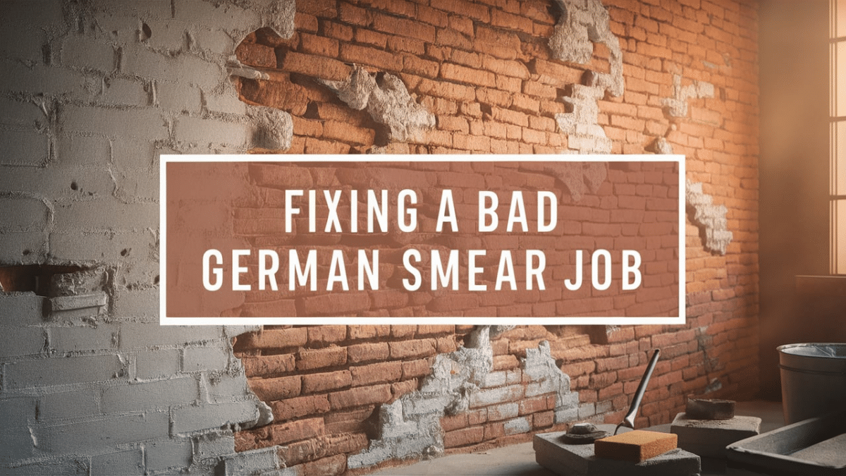 Fixing a Bad German Smear Job - Opple House