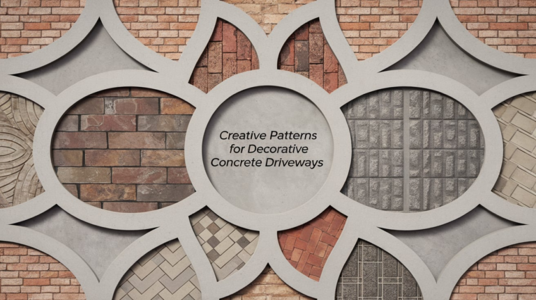 12 Creative Patterns for Decorative Concrete Driveways - Opple House