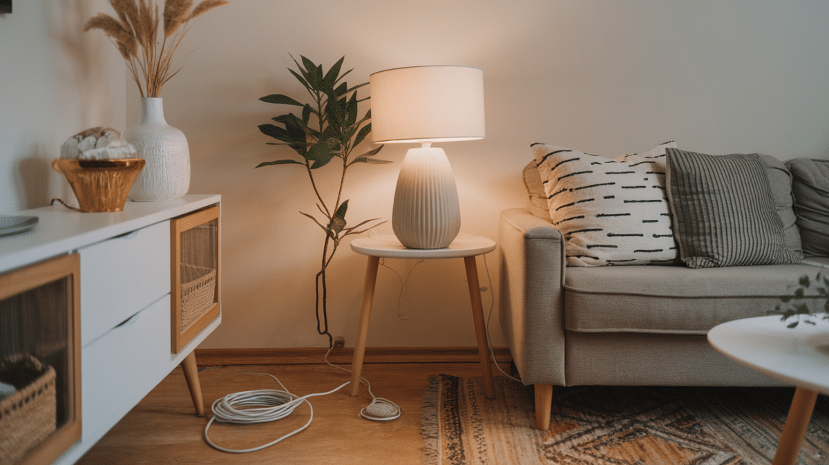 How to Hide Lamp Cords: Best Home Solutions - Opple House