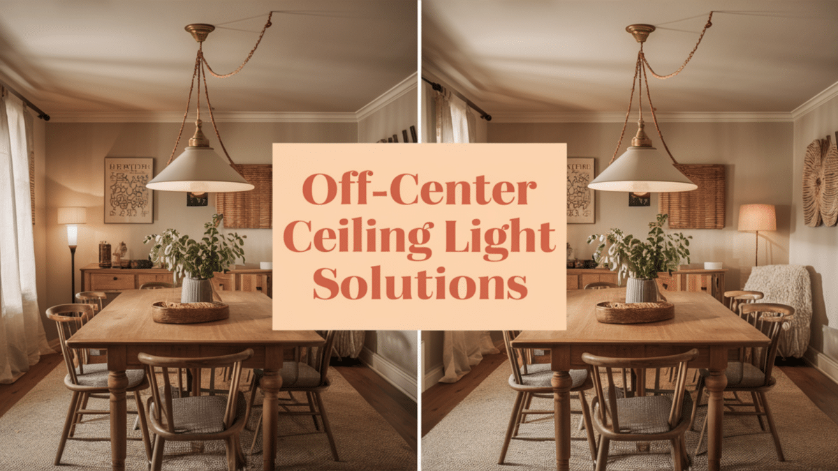7 Smart Solutions for Off-Center Ceiling Lights - Opple House