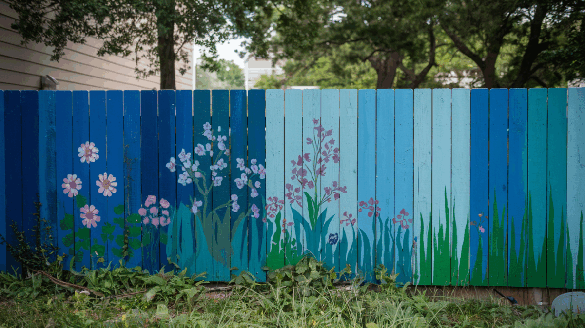 26 Painted Fence Ideas to Refresh Your Outdoor Space - Opple House