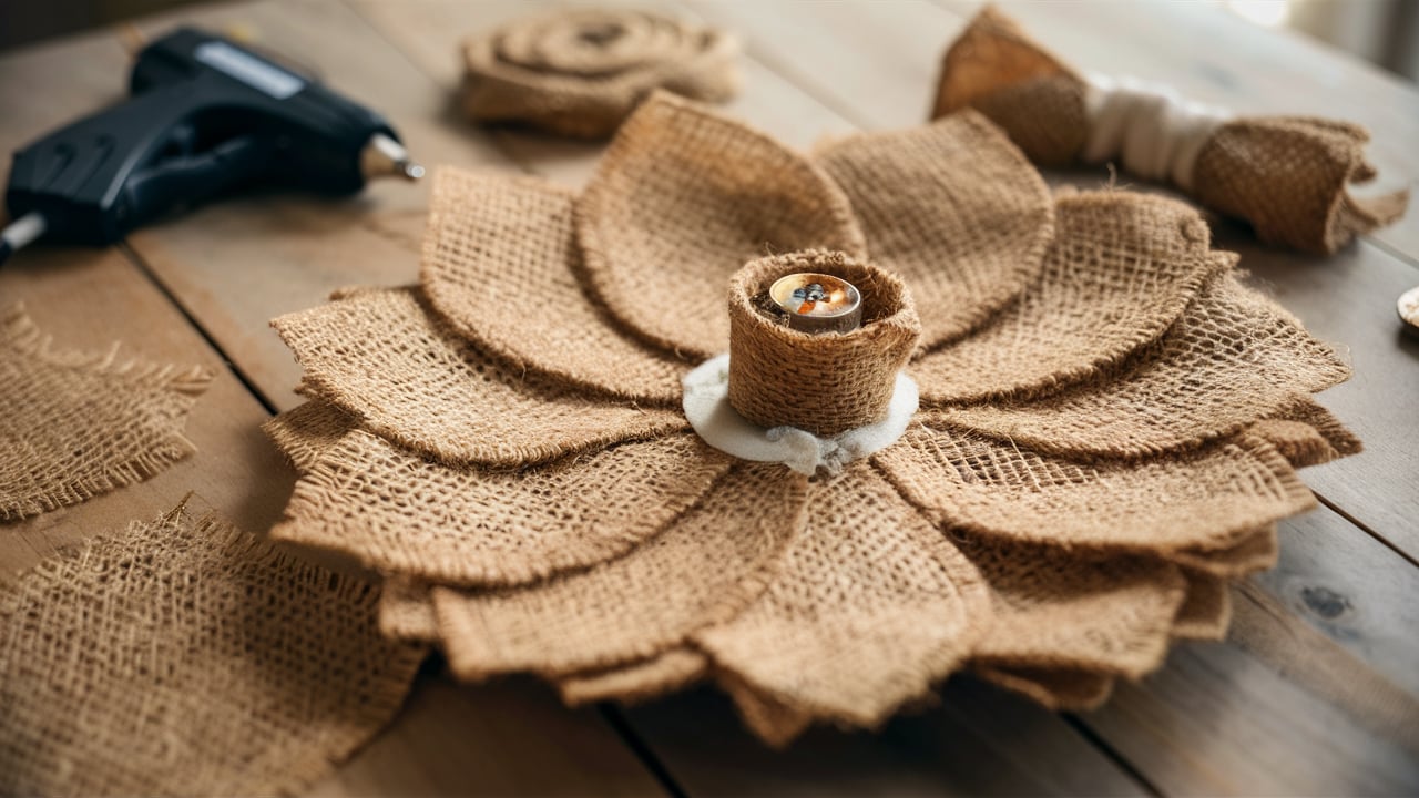 Create Beautiful Burlap Flowers: A DIY Tutorial - Opple House