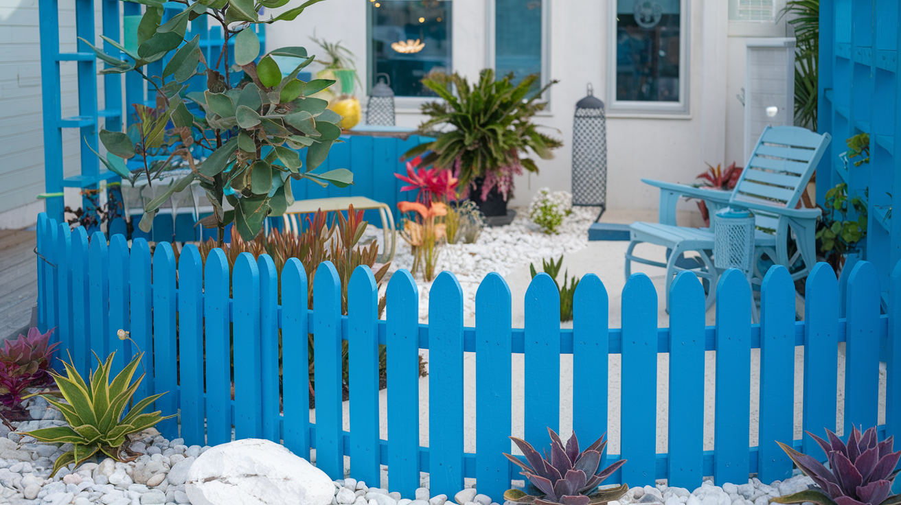 26 Painted Fence Ideas to Refresh Your Outdoor Space - Opple House
