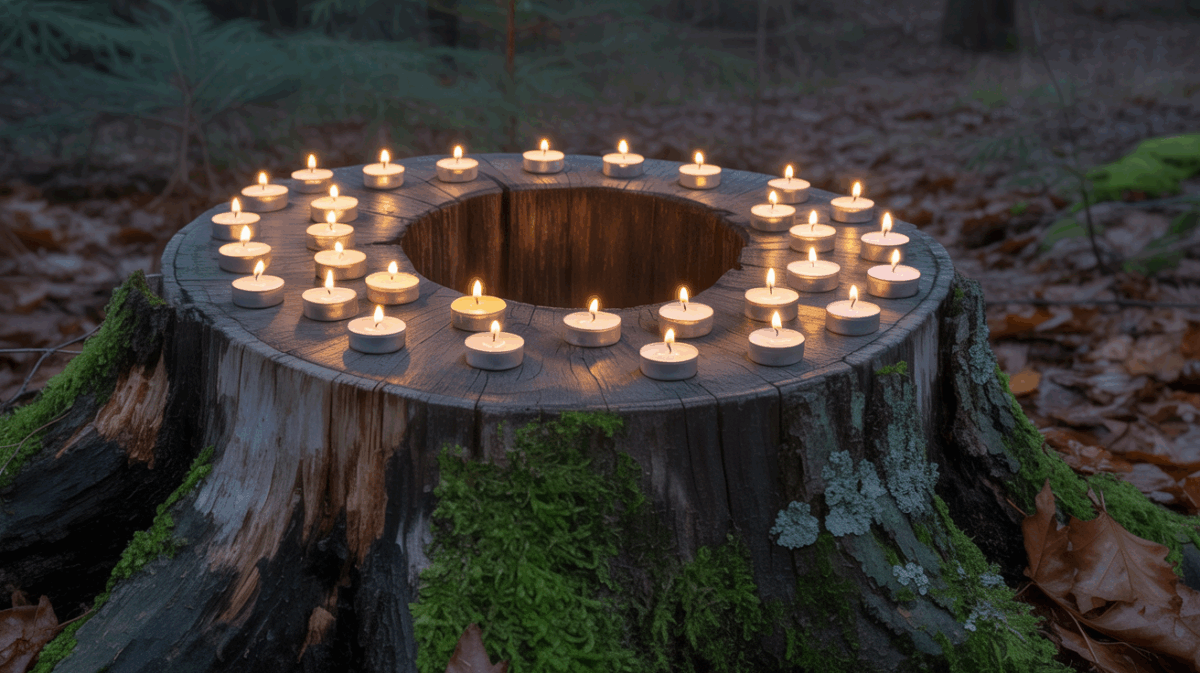 15 Creative Outdoor Tree Stump Decorating Ideas - Opple House