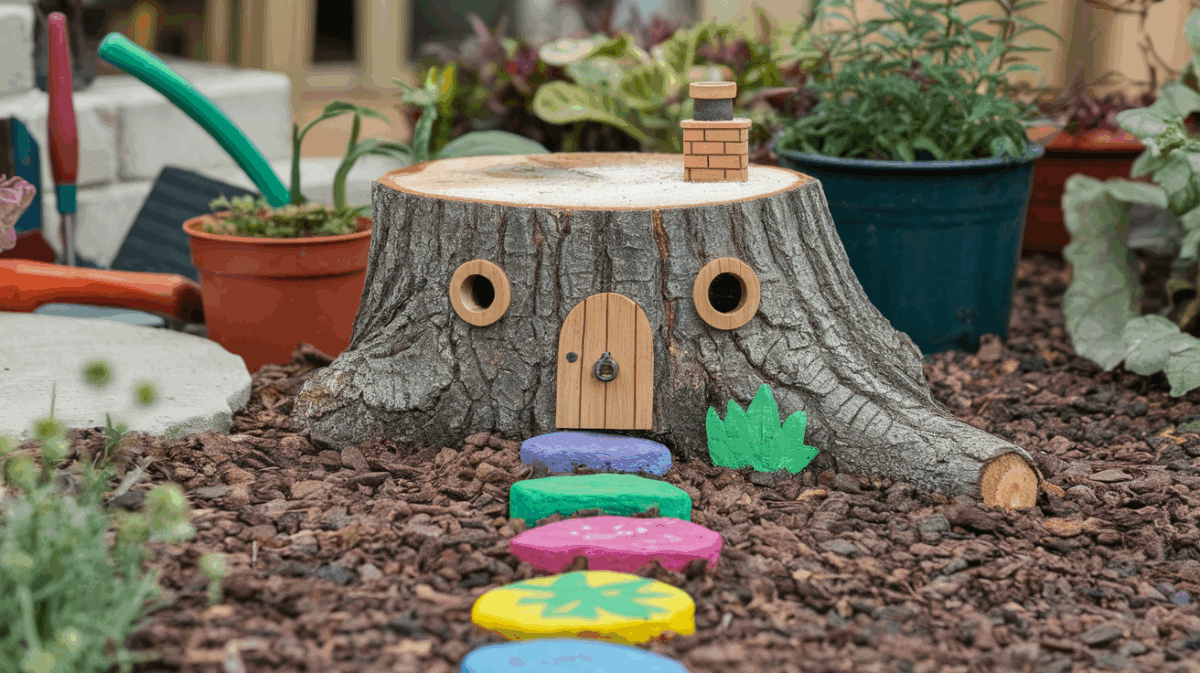 15 Creative Outdoor Tree Stump Decorating Ideas - Opple House