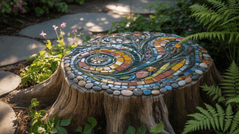 15 Creative Outdoor Tree Stump Decorating Ideas - Opple House