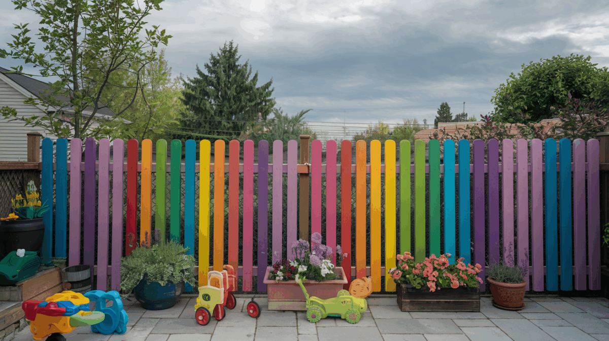 26 Painted Fence Ideas to Refresh Your Outdoor Space - Opple House