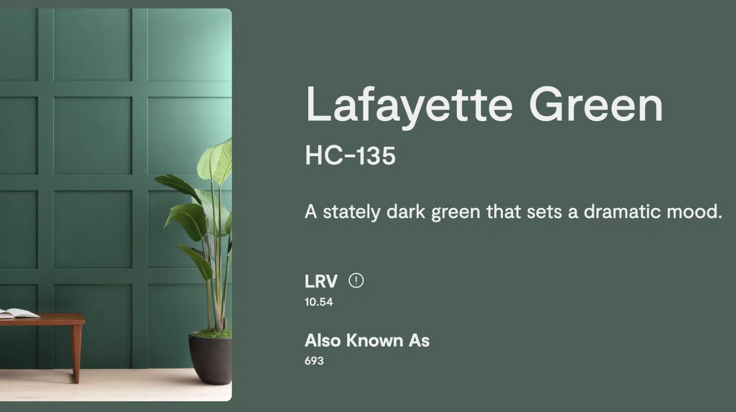 Understanding Lafayette Green (HC-135) by Benjamin Moore - Opple House