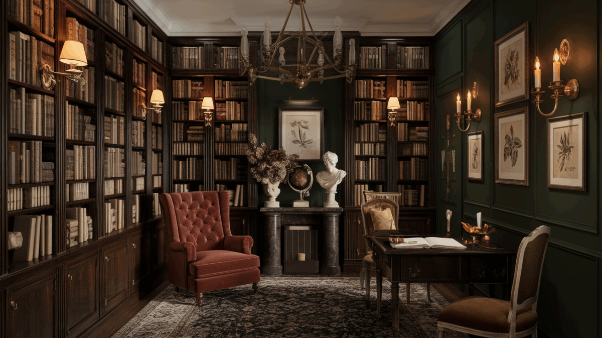 17 Dark Academia Home Library Ideas & Inspiration - Opple House