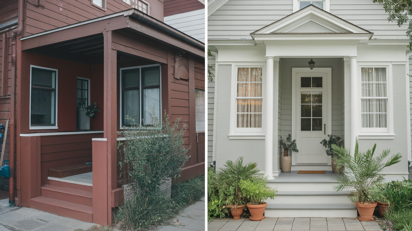 Top 20 Before and After Gray Painted Homes - Opple House