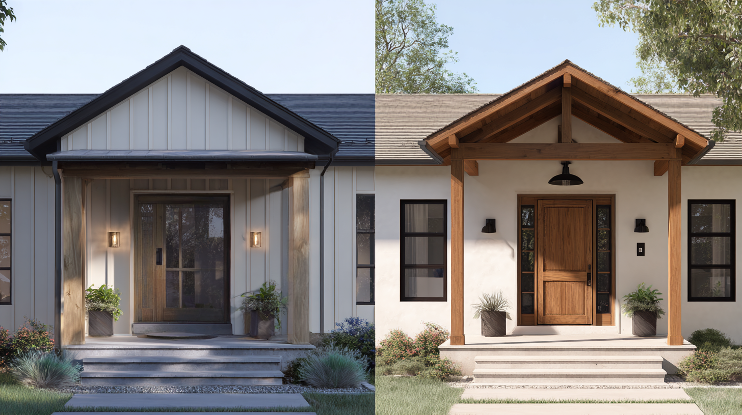 41 Ranch House Exterior Remodel Before and After Ideas - Opple House