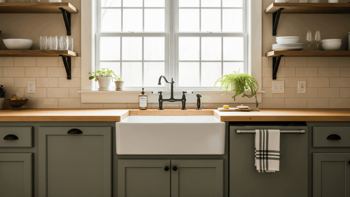 45 Rustic Sage Green Cabinet Ideas for Cozy Kitchens - Opple House