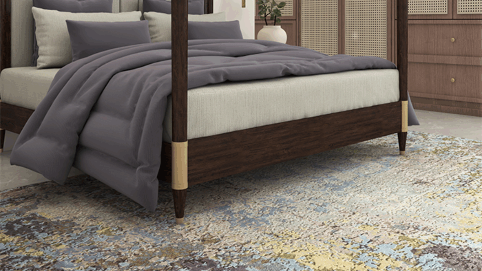 What Rug Size Works Best for Full-Size Bed? - Opple House