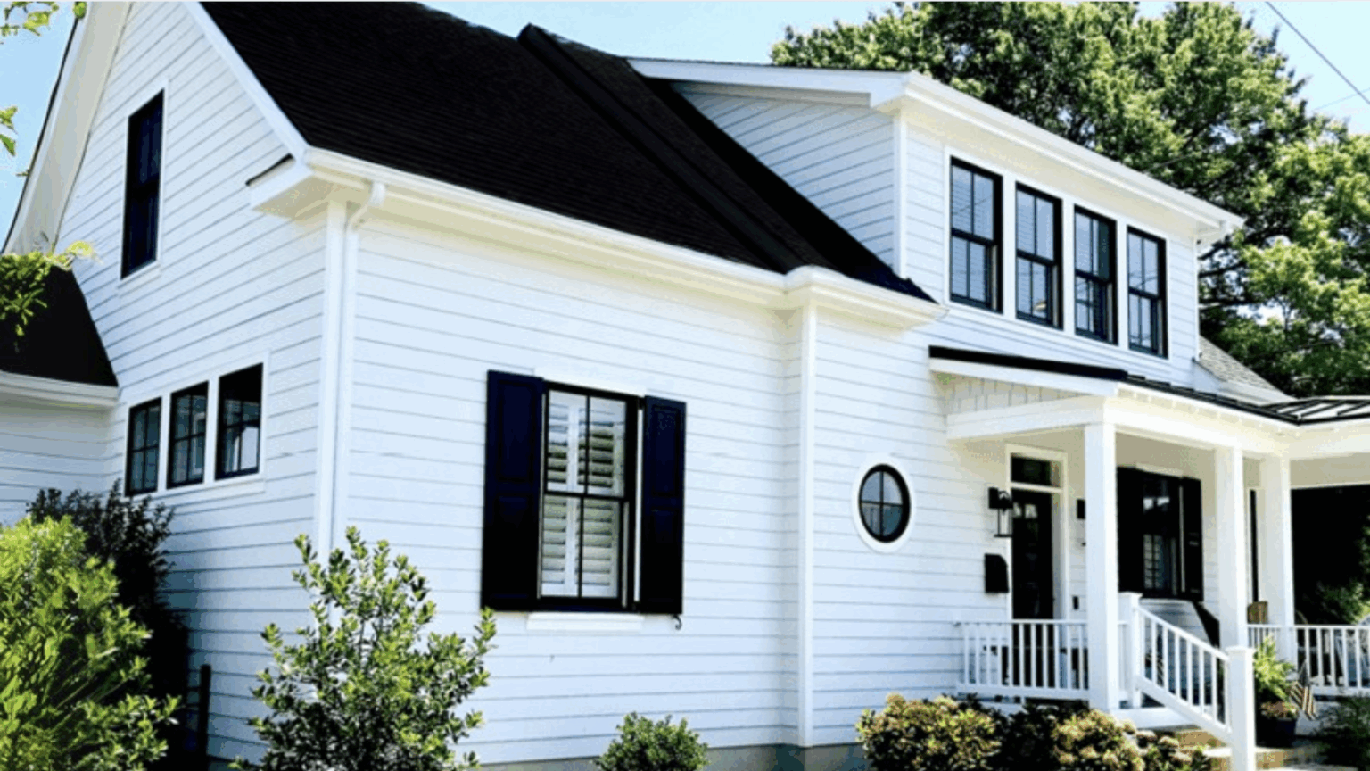 27 White Homes with Black Trim - Opple House