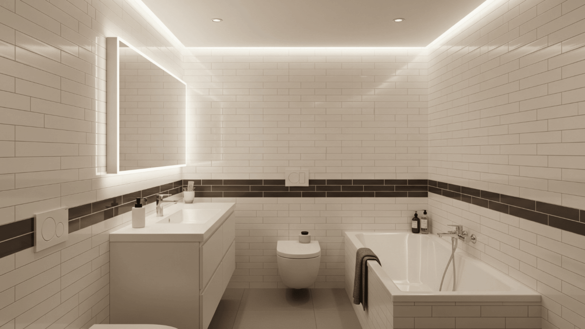 Horizontal vs. Vertical Tiles: A Small Bathroom Guide - Opple House