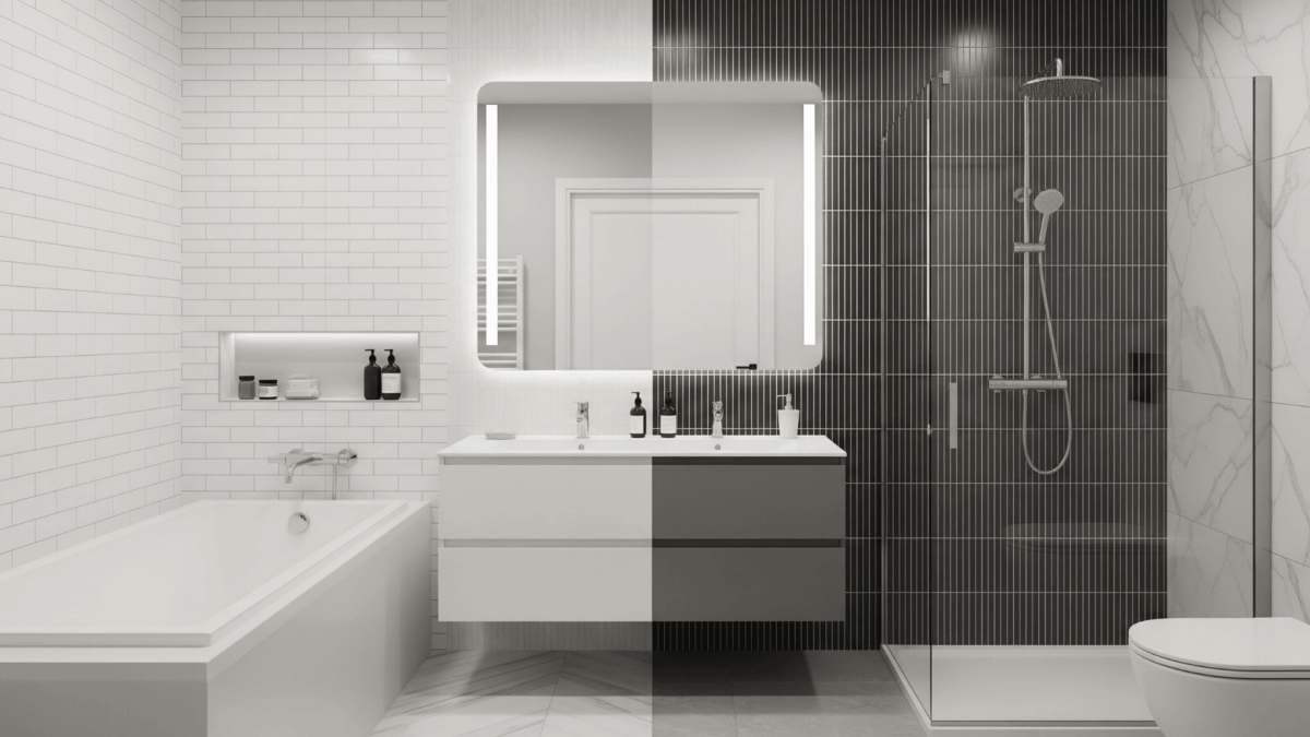 Horizontal vs. Vertical Tiles: A Small Bathroom Guide - Opple House