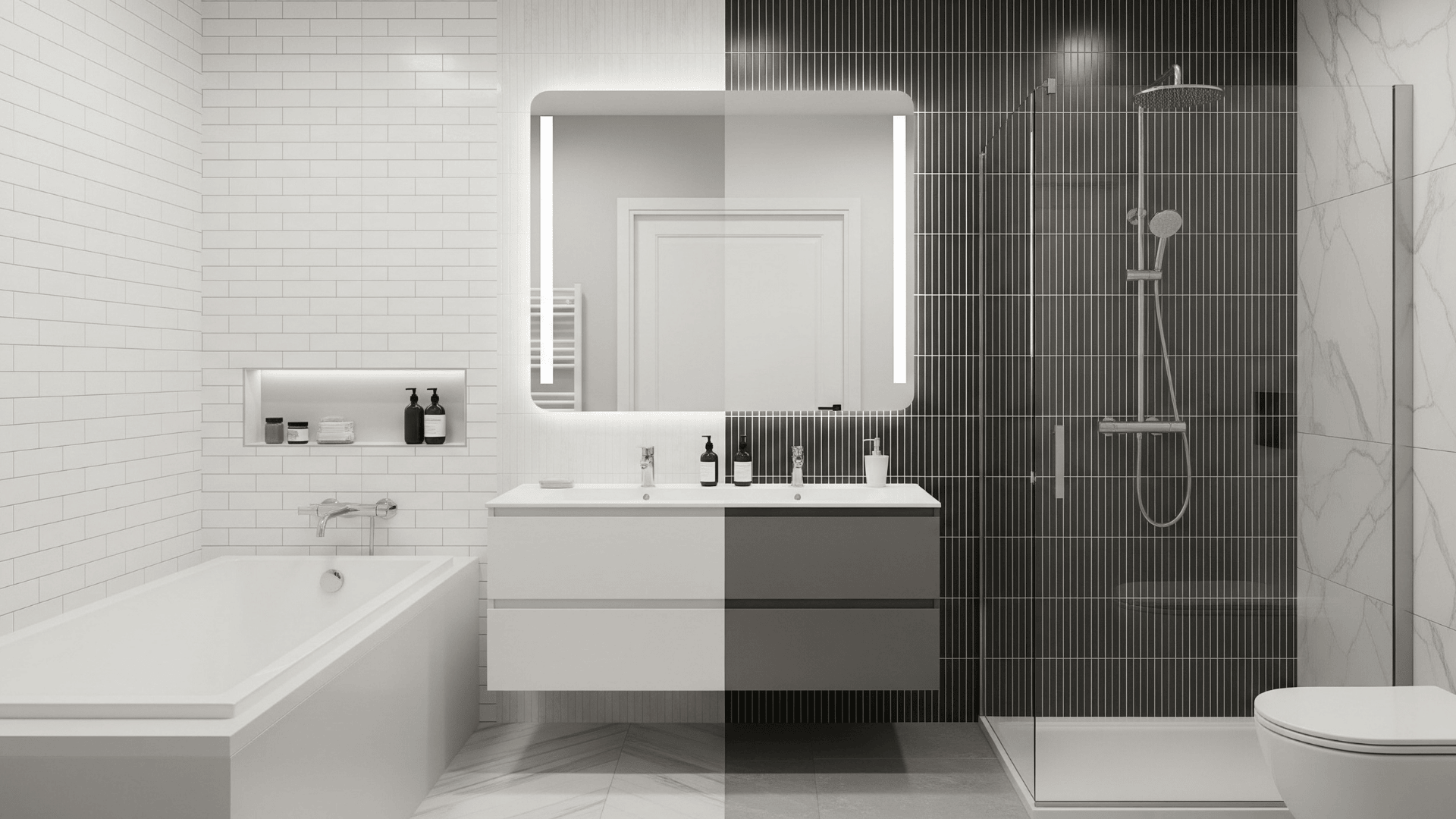 Horizontal vs. Vertical Tiles: A Small Bathroom Guide - Opple House