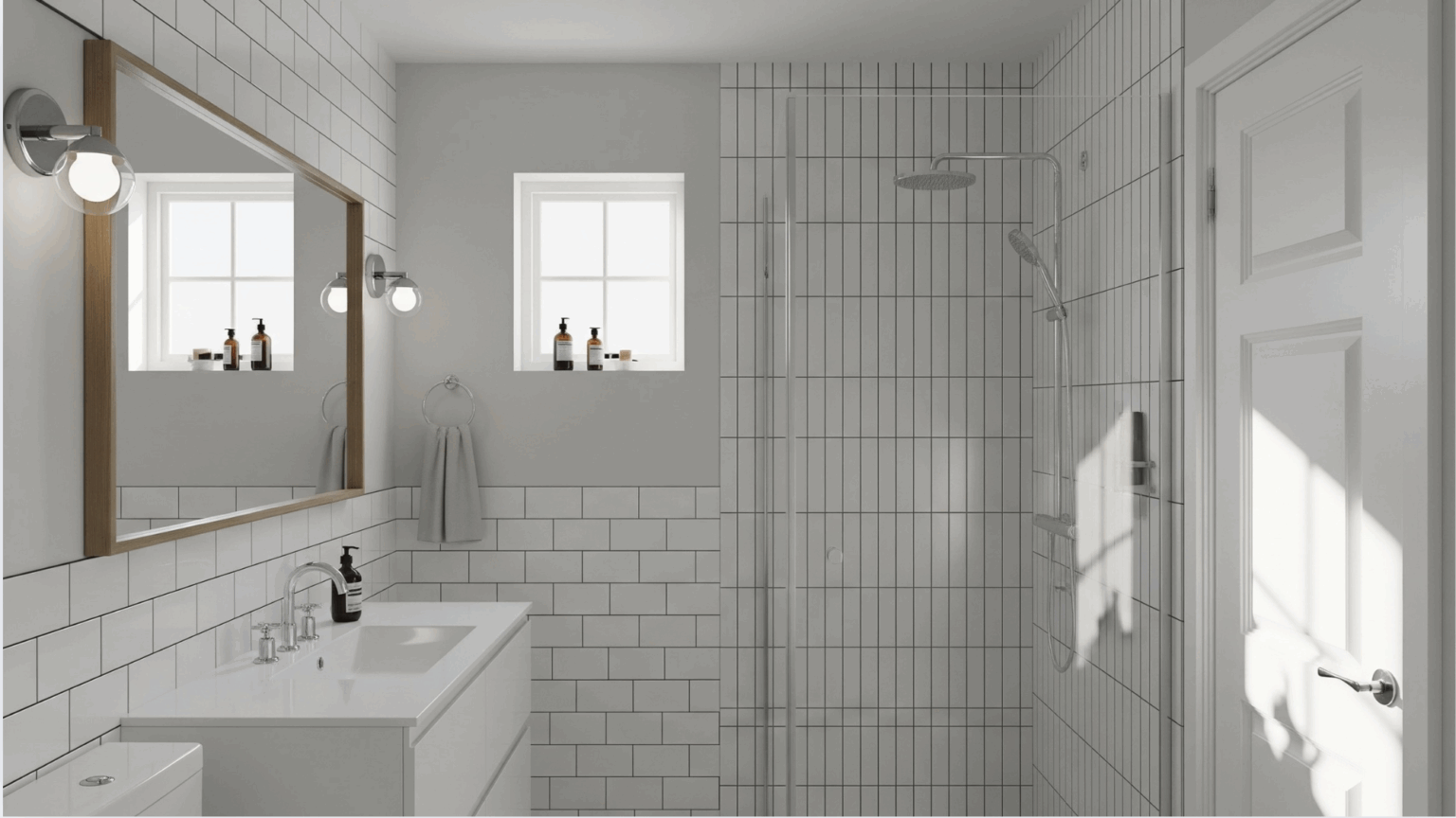 Horizontal vs. Vertical Tiles: A Small Bathroom Guide - Opple House