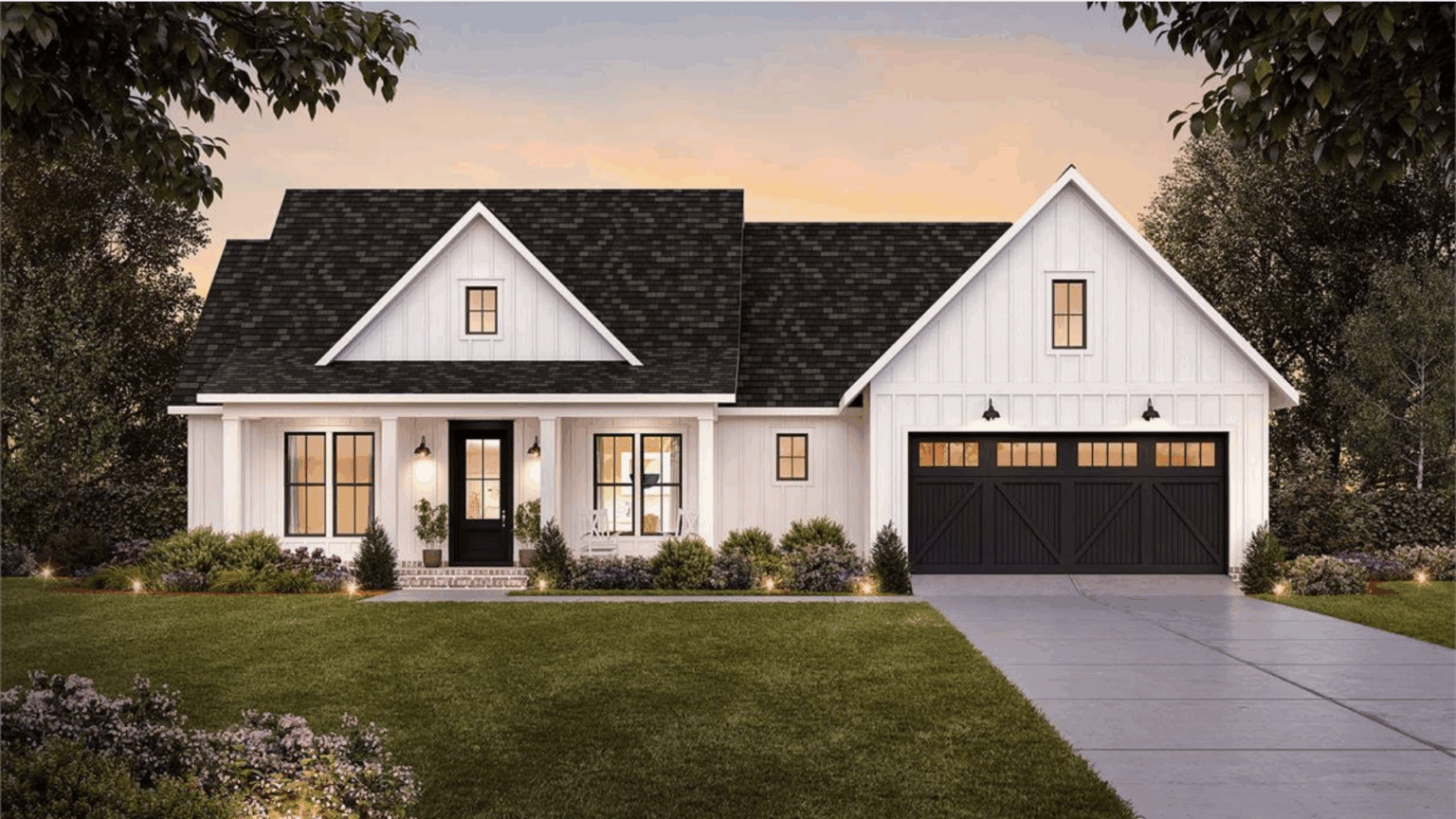 27 White Homes with Black Trim - Opple House