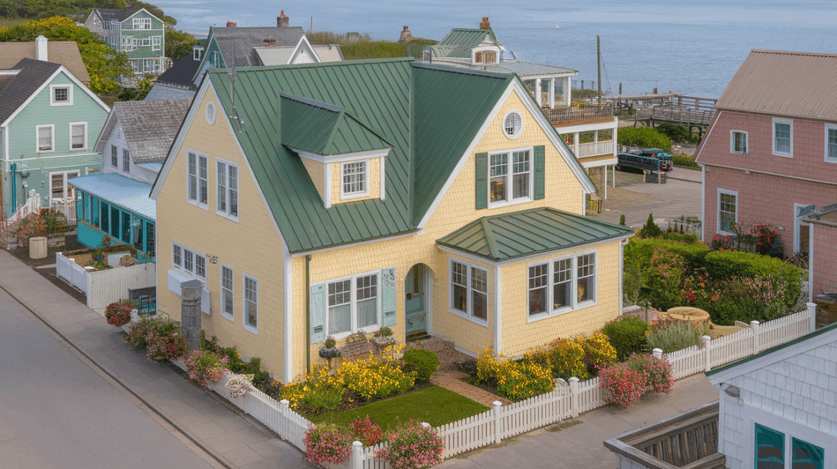11 Best Colors to Paint Your House with a Green Roof - Opple House