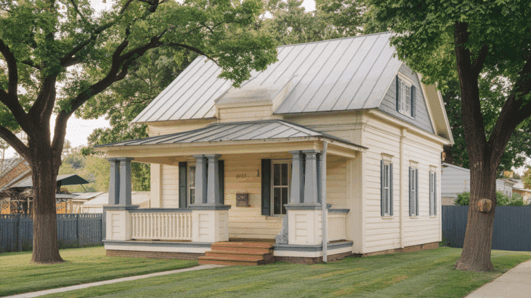 13 Bold Color Combinations for Homes with Gray Metal Roofs - Opple House