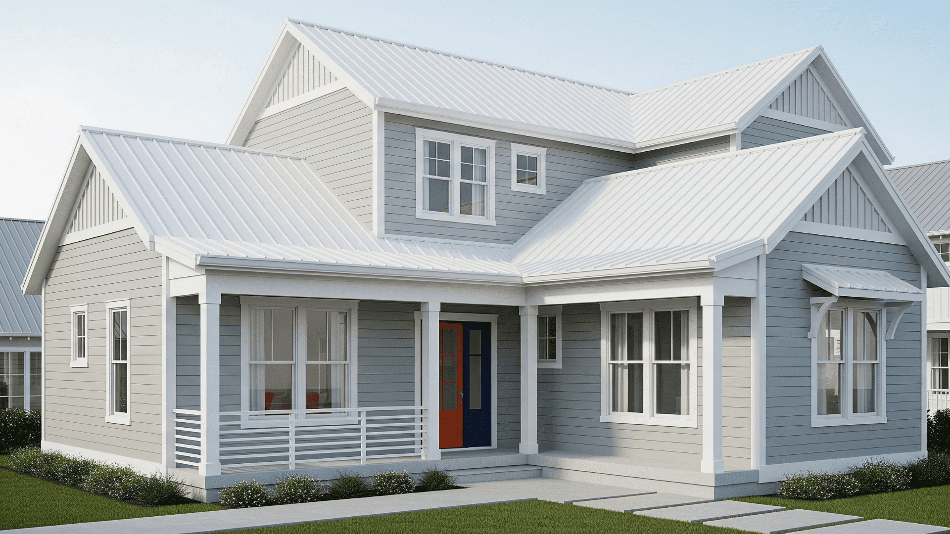17 Stylish House Colors That Match a White Metal Roof - Opple House
