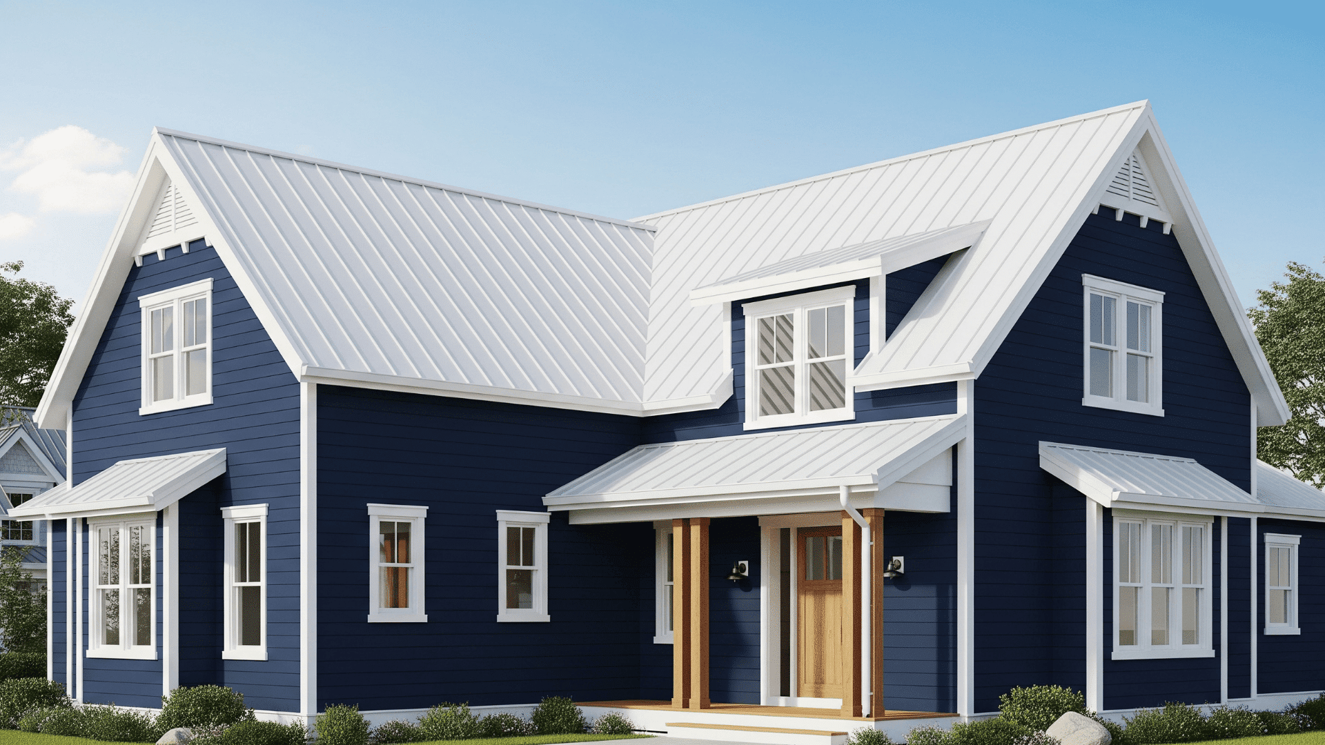 17 Stylish House Colors That Match a White Metal Roof - Opple House