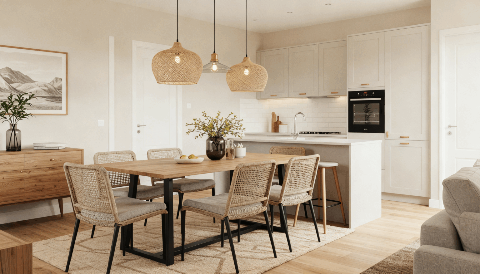 What Size Rug Should You Use Under Your Dining Table? - Opple House