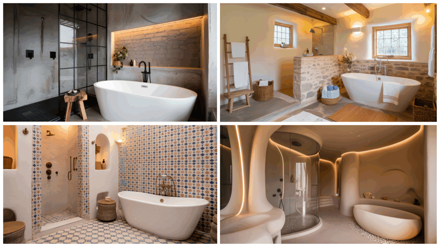 17 Freestanding Tub in Walk-In Shower Designs - Opple House