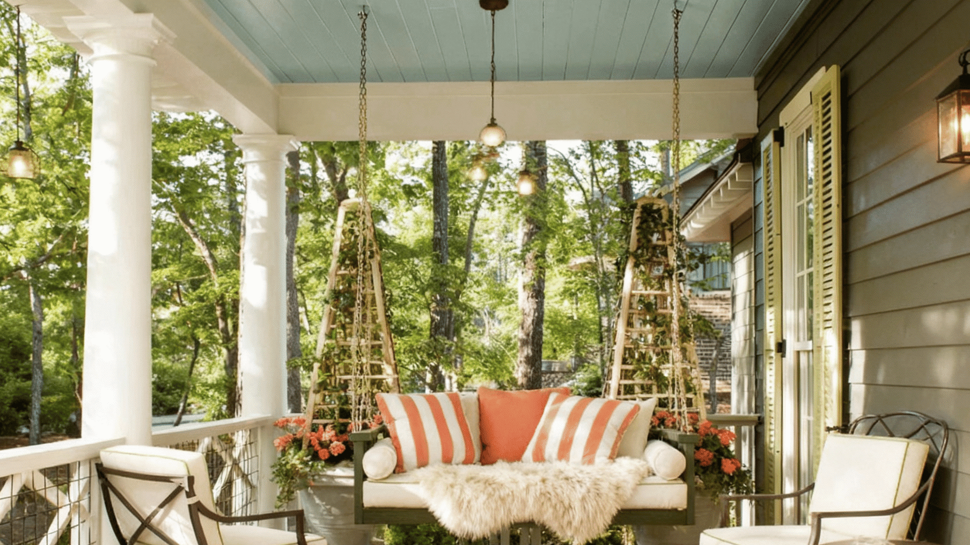 Why Do People Paint Porch Ceilings Blue in the South? - Opple House