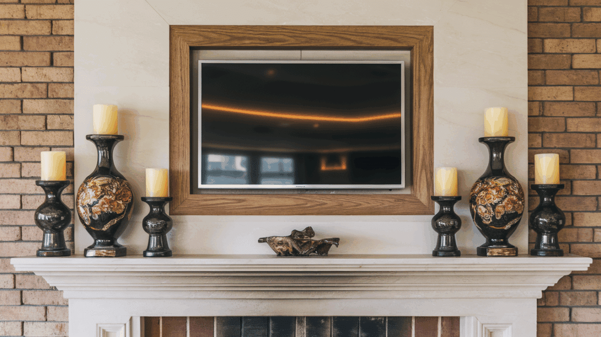 33 Mantel Decor with TV Ideas for Every Home - Opple House
