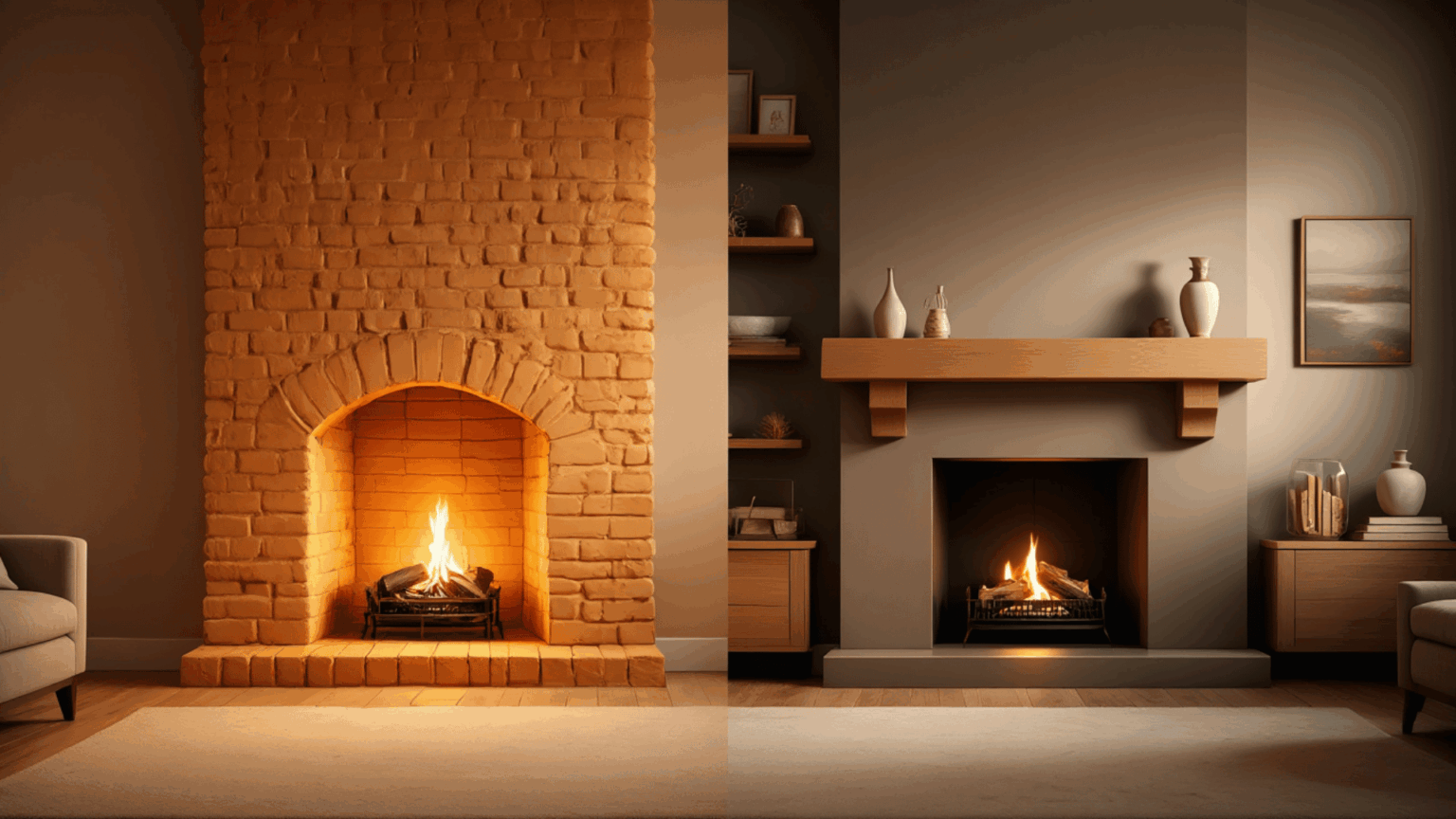 27 Simple Painted Brick Fireplace Makeovers - Opple House