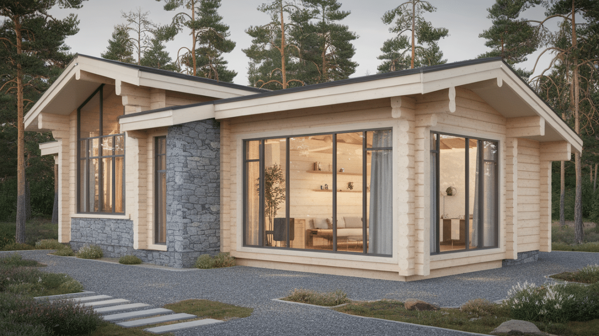 25 Cool Design Ideas for Modern Log Cabins - Opple House