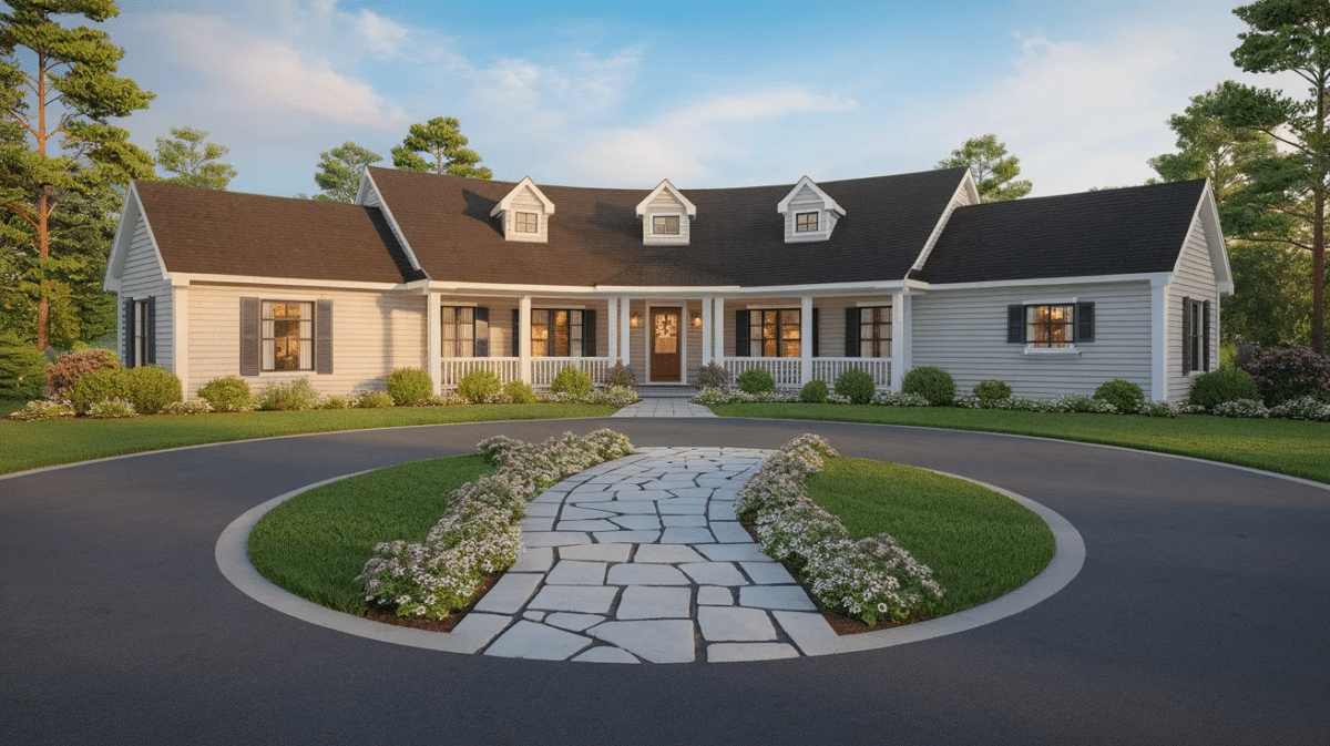 17 Circular Driveway Ideas for Homes - Opple House